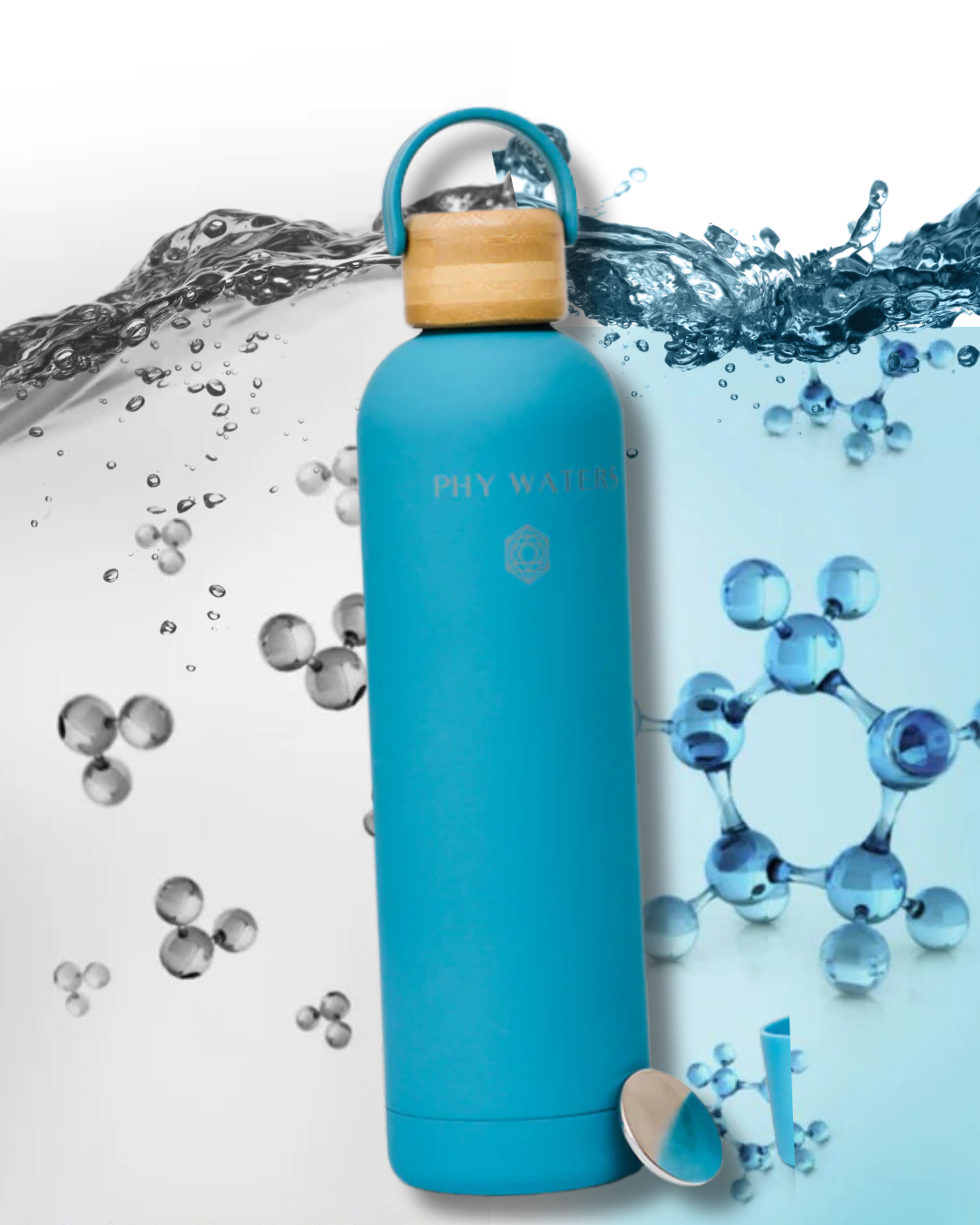 INSULATE BOTTLE PHY WATERS 3000 GAUSS CELESTE 750cc